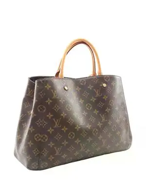 LOUIS VUITTON Monogram Montaigne Gm Satchel - Brown