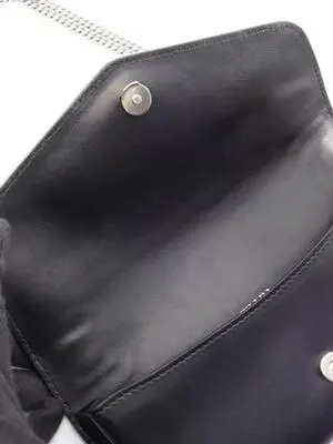 Prada 2013-2026 Mini Leather Triangle Chain Crossbody Bag