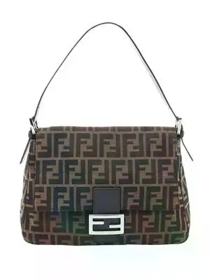 Fendi 2000-2010 Zucca Canvas Mamma Forever Shoulder Bag - Brown