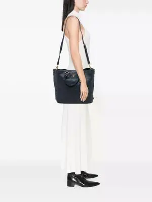 Prada Vitello Daino Convertible Tote Satchel - Blue