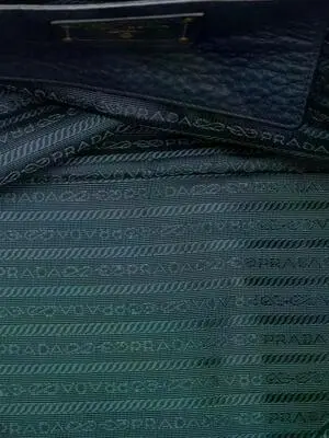 Prada Vitello Daino Convertible Tote Satchel - Blue