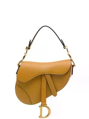 Dior 2019 Mini Grained Calfskin Saddle Bag Satchel - Brown