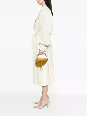Dior Mini Grained Calfskin Saddle Bag Satchel - Brown
