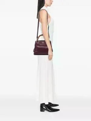Gucci 2016-2026 Small Calfskin Bamboo Shopper Satchel - Purple