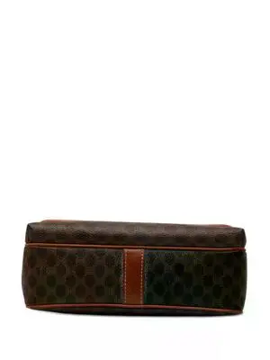 Celine 2014 Macadam Coated Canvas Crossbody Bag - Brown