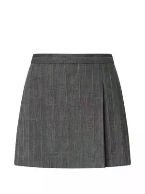 Pinko Pinstripe Pleated Mini Skirt - Grey