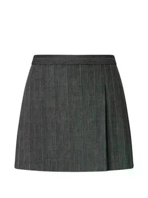 Pinko Pinstripe Pleated Mini Skirt - Grey
