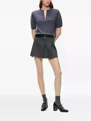 Pinko Pinstripe Pleated Mini Skirt