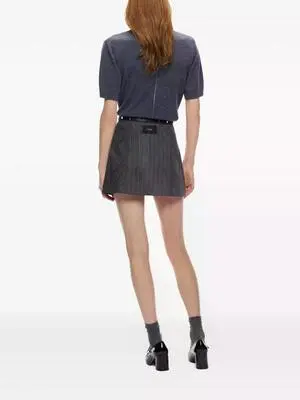 Pinko Pinstripe Pleated Mini Skirt