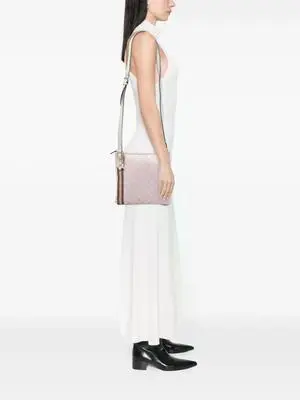 Gucci 2000-2015 Gg Canvas Web Jolicoeur Crossbody Bag - Pink