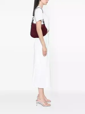 Fendi 2000-2010 Zucchino Canvas Oyster Hobo Bag - Red