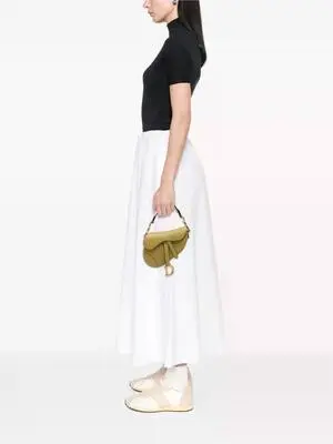 Dior 2019 Mini Grained Calfskin Saddle Bag Satchel - Green
