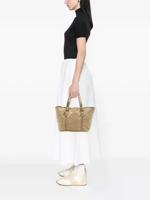 Gucci Large Gg Canvas Jolicoeur Tote Bag - Gold