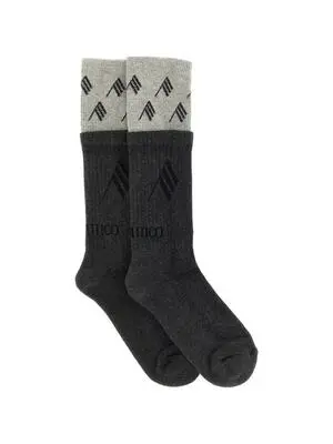 Attico Double-layer Logo-intarsia Socks