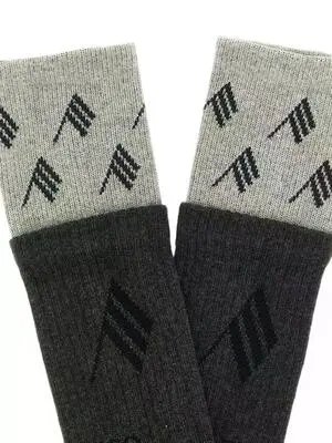 Attico Double-layer Logo-intarsia Socks