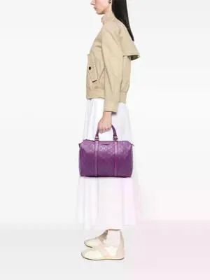 Gucci 2016-2026 Medium Guccissima Joy Boston Bag - Purple