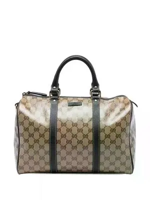 Gucci Medium Gg Crystal Joy Boston Bag - Neutrals