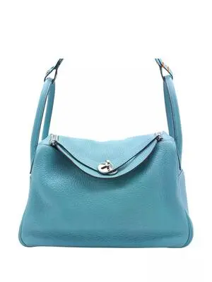 Hermès 2015 Clemence Lindy 30 Shoulder Bag Blue