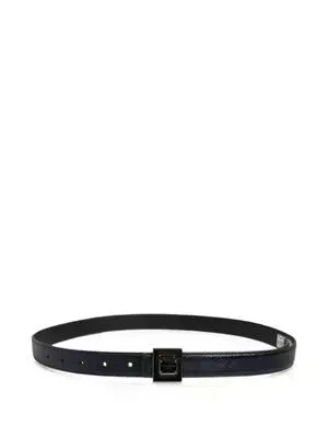 Dolce & Gabbana Square-buckle Leather Belt - Black