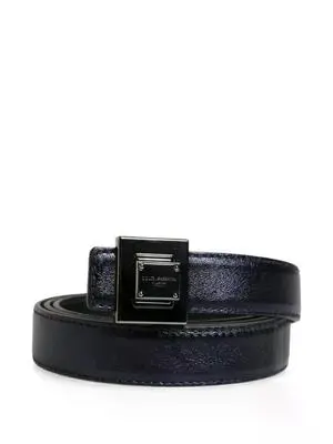 Dolce & Gabbana Square-buckle Leather Belt