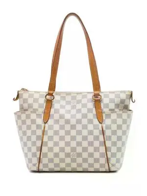 LOUIS VUITTON Damier Azur Totally Pm Tote Bag - White