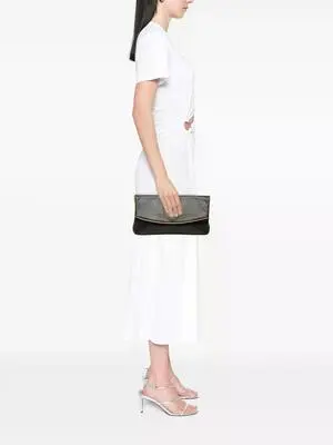 Celine 2005 Leather Triomphe Foldover Clutch Bag