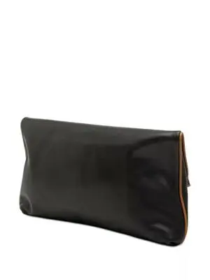Celine 2005 Leather Triomphe Foldover Clutch Bag