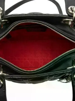 Dior Medium Lambskin Cannage Lady Satchel - Black