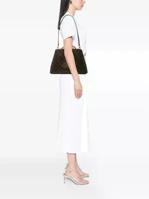 LOUIS VUITTON Monogram Montaigne Mm Satchel - Brown