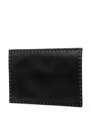 Valentino Garavani Leather Rockstud Untitled Envelope Clutch Bag