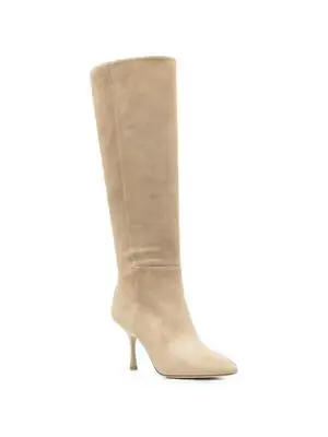 STUART WEITZMAN Suede Pointed-toe Boots