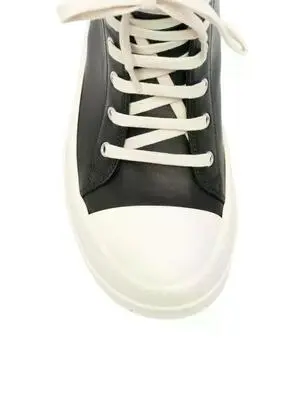 Rick Owens Leather High-top Sneakers - Black