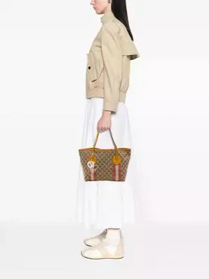 Gucci Gg Canvas Web Jolie Tote Bag - Neutrals