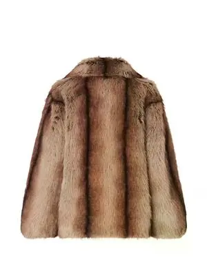 Pinko Faux-fur Notch-lapels Coat