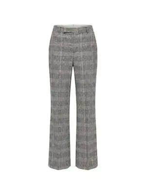 Patrizia Pepe Check-pattern Tailored Trousers - Grey