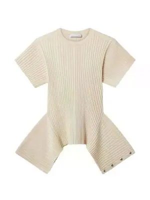 Stella McCartney Ribbed-knit Peplum Top