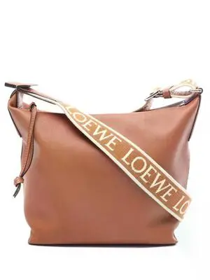 Loewe 2022 Small Leather Cubi Crossbody Bag - Brown