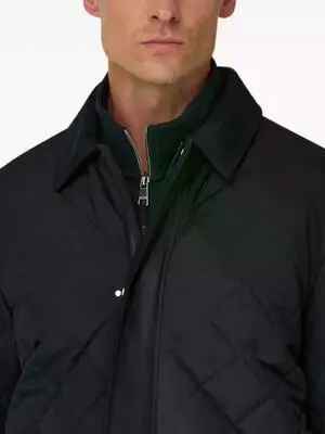 Boggi Milano Technical Fabric Padded Peacoat