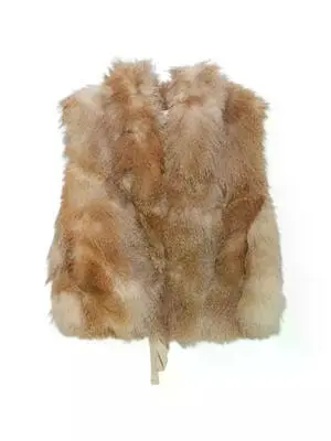 FORTE_FORTE Faux-fur Gilet - Brown