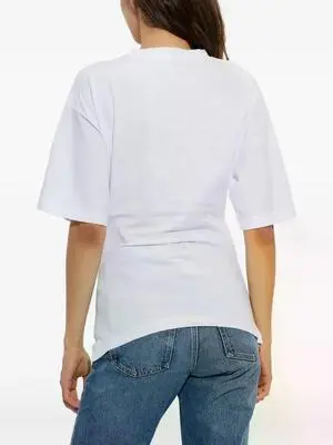 Off-White Off Stamp Logo-print Pleated T-shirt