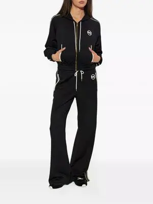Michael Kors Logo-patch Side-stripe Track Pants - Black