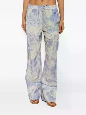 Off-White Landscape Printed Wide-leg Trousers