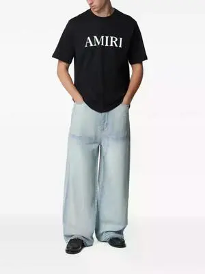 Amiri Distressed Wide Leg Jeans - Blue