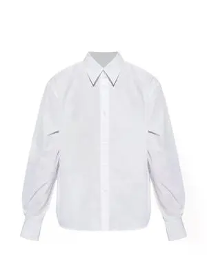 Off-White Embroidered Logo Cotton Shirt - White