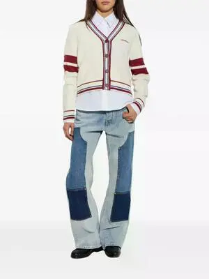 Off-White Embroidered Logo Cotton Shirt