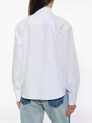 Off-White Embroidered Logo Cotton Shirt