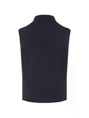 BARBA NAPOLI Padded High-neck Suede Gilet