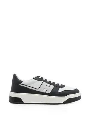 Hogan Logo-patch Panelled Leather Sneakers