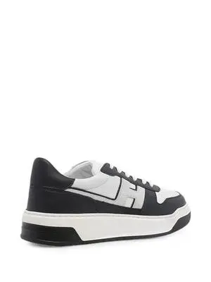Hogan Logo-patch Panelled Leather Sneakers