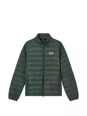 EA7 Logo-print Quilted Jacket